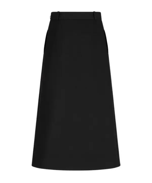 Dior Mid-length Pleated Skirt - Black