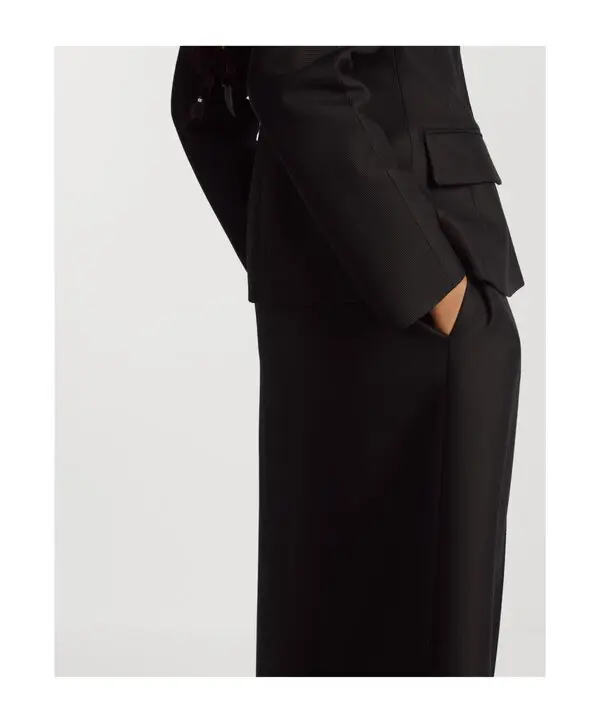 Dior Mid-length Pleated Skirt - Black