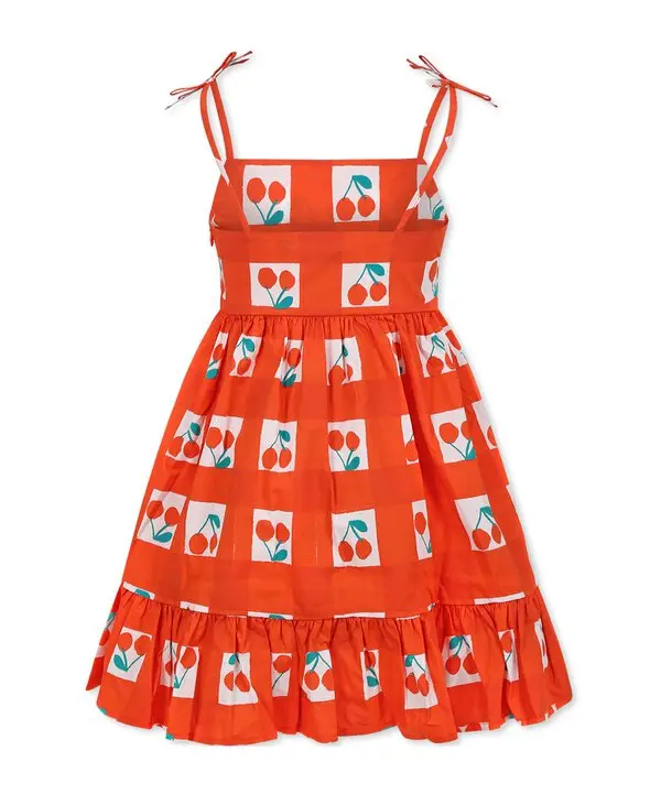Stella McCartney Printed Cherry Square Neck Dress