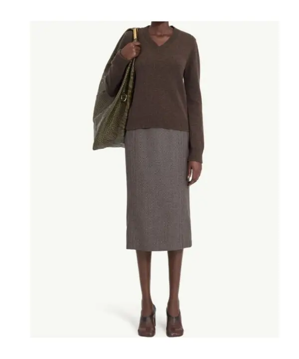 MAISON MARGIELA Wool-blend V-neck Jumper - Brown