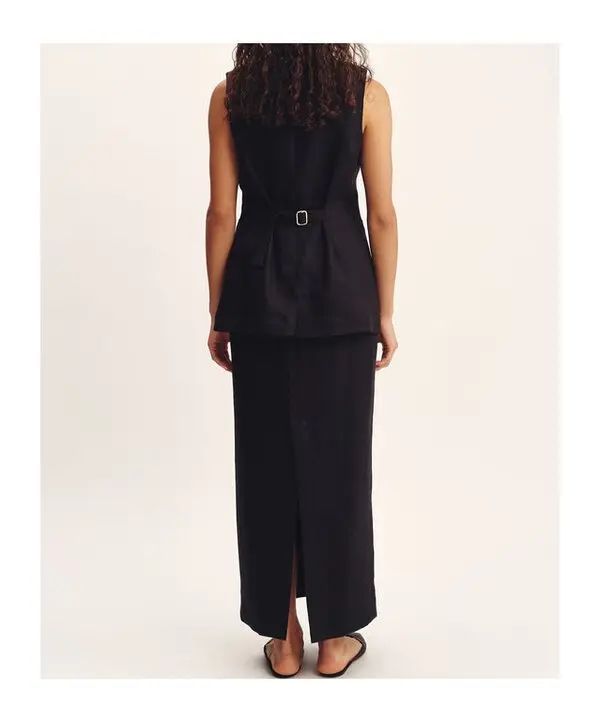 Posse Emma Buttoned Vest - Black