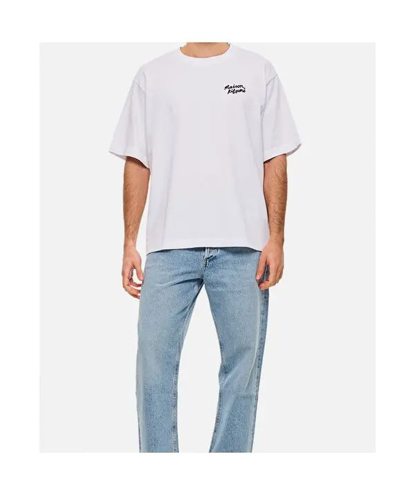 Maison Kitsuné Logo-embroidered Crewneck T-shirt