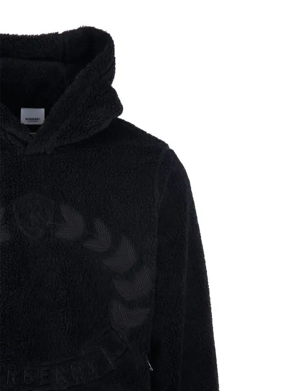 Burberry Logo Embroidered Teddy Hoodie