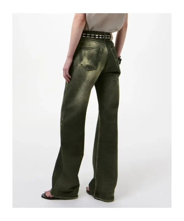 Our Legacy Aurora Print Straight Leg Jeans - Green