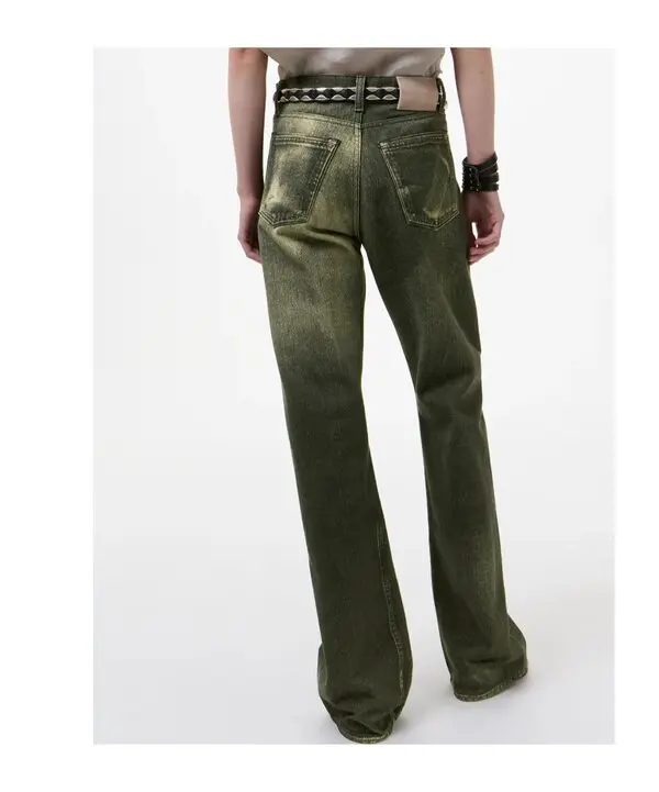 Our Legacy Aurora Print Straight Leg Jeans - Green