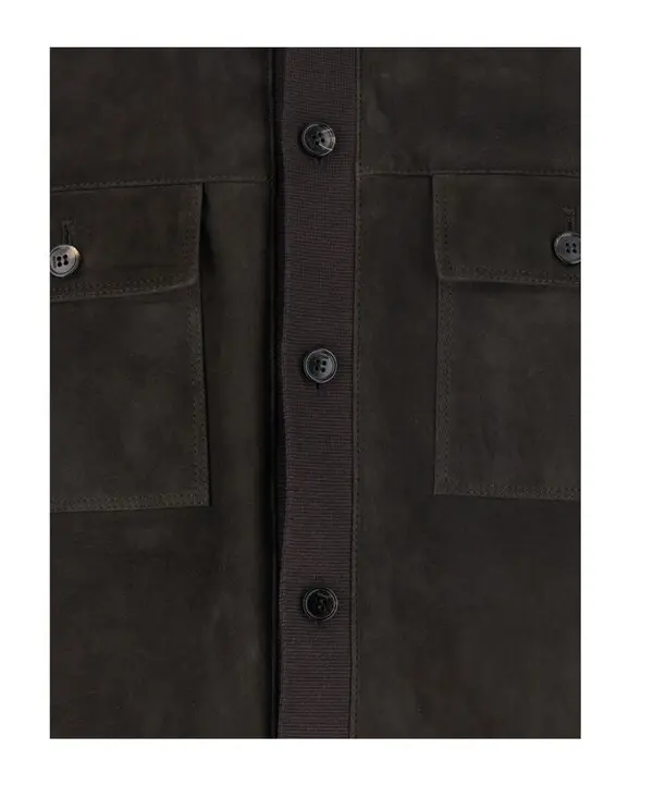 Gucci Leather Button-front Jacket
