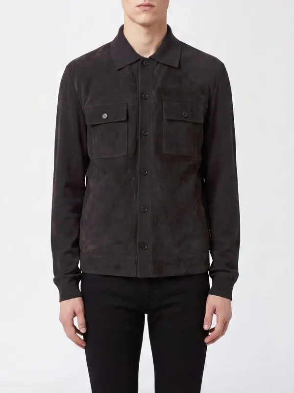 Gucci Leather Button-front Jacket