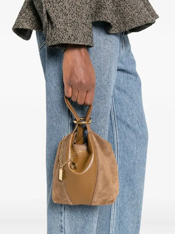 Chloé Spin Panelled Tote Bag - Brown