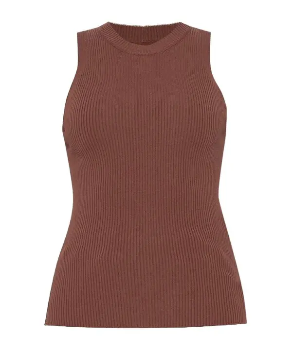 Rick Owens Sleeveless Knitted Top - Red