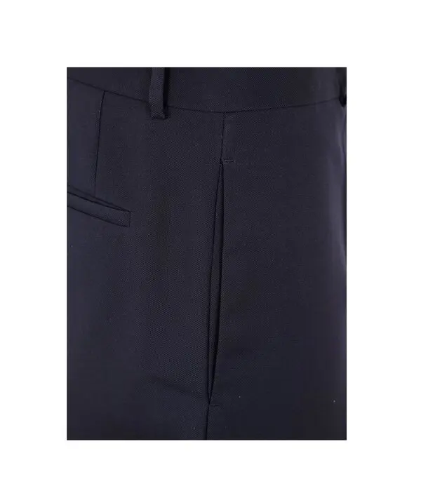 JIL SANDER Mid-waisted Tailored Trousers - Navy