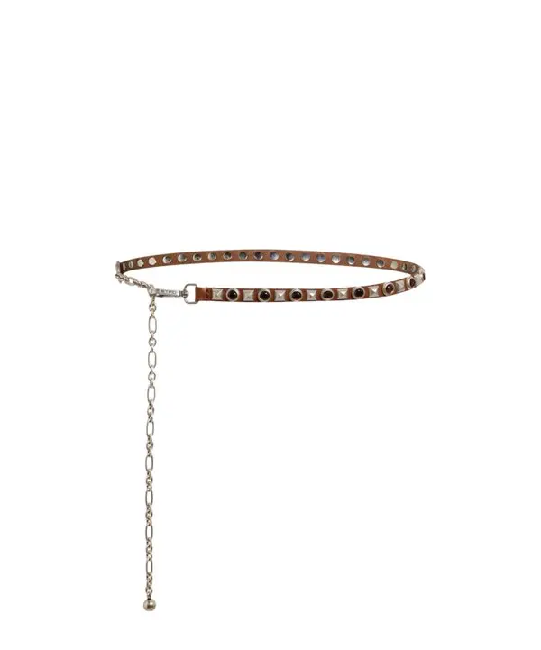 Etro Studded Embellished Chained Belt - Brown