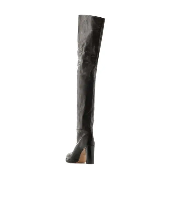 Isabel Marant Étoile Laelle Leather Over-the-knee Boots - Black