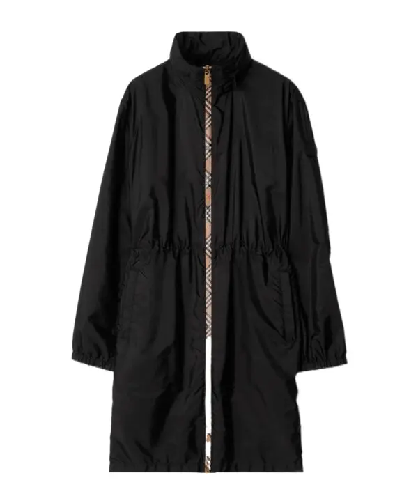 Burberry Zipped Parka With Vintage Check Trim