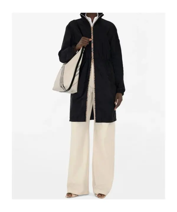 Burberry Zipped Parka With Vintage Check Trim