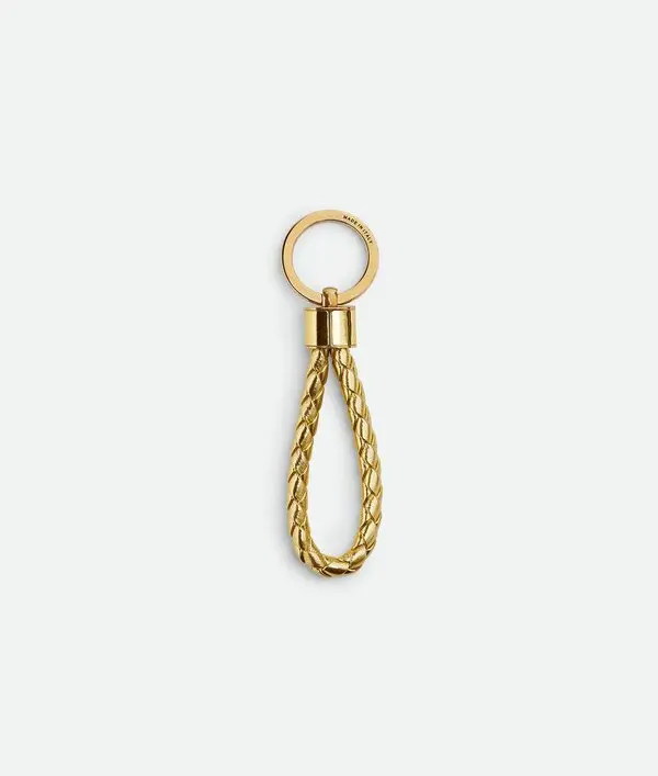 Bottega Veneta Intrecciato Key Ring - Yellow