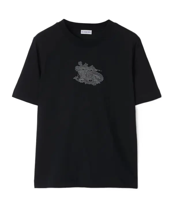 Burberry Paisley Ekd Crewneck T-shirt - Charcoal