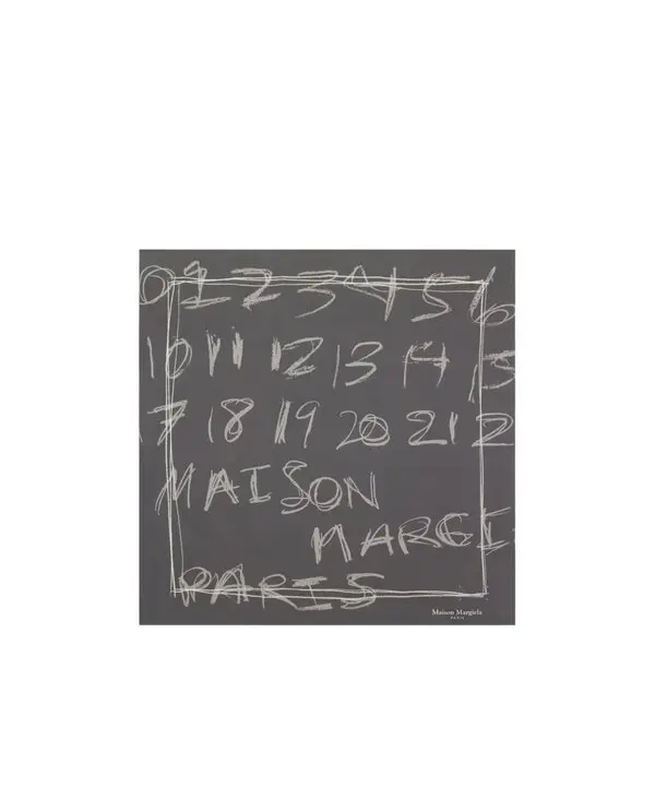 MAISON MARGIELA Scribbled Numerical Foulard - Dark Grey