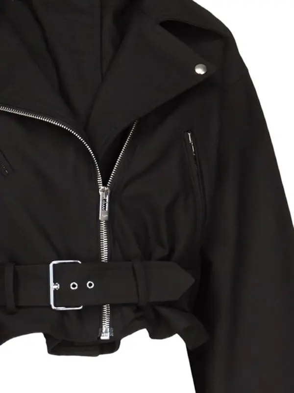 Alaïa Belted Cotton Jacket - Black