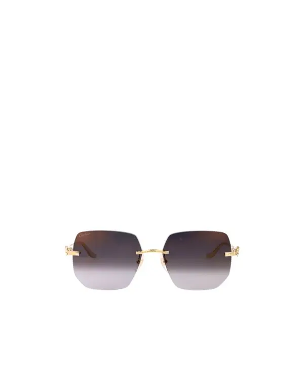 Cartier Rimless Octagon Sunglasses - Black