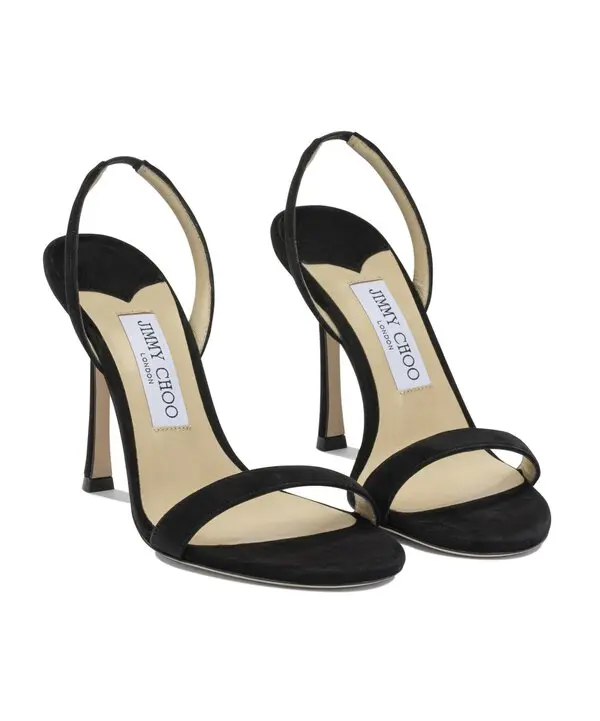 JIMMY CHOO Jenn 100 Slingback Sandals - Black