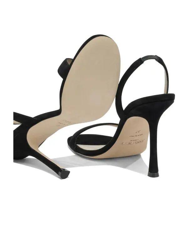 JIMMY CHOO Jenn 100 Slingback Sandals - Black