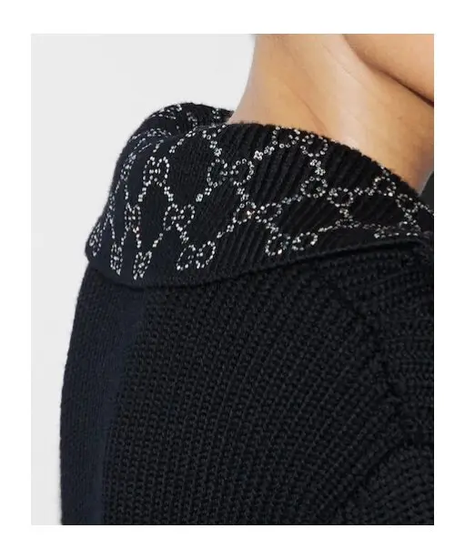 Gucci Gg Embroidered Chunky Knit Top