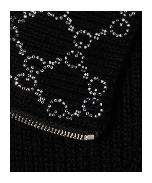 Gucci Gg Embroidered Chunky Knit Top