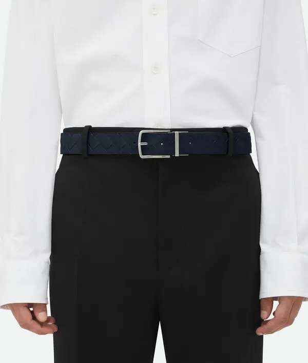 Bottega Veneta Intrecciato Reversible Belt - Brown