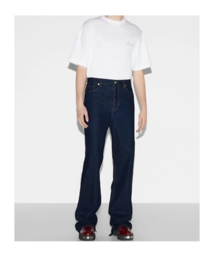 Gucci Baggy Straight-leg Jeans With Slit Hem - Dark Blue