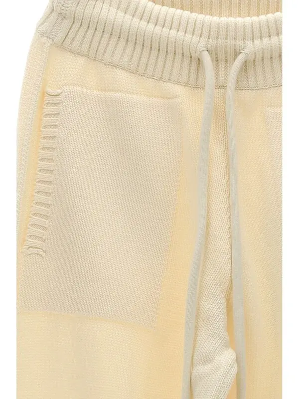 Off-White Drawstring Straight Leg Trousers