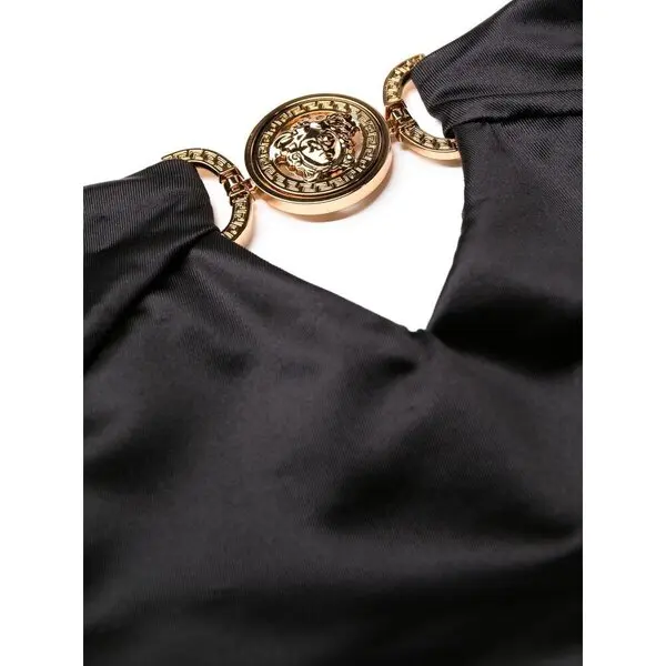 Versace Logo Detailed Cut-out Halterneck Swimsuit