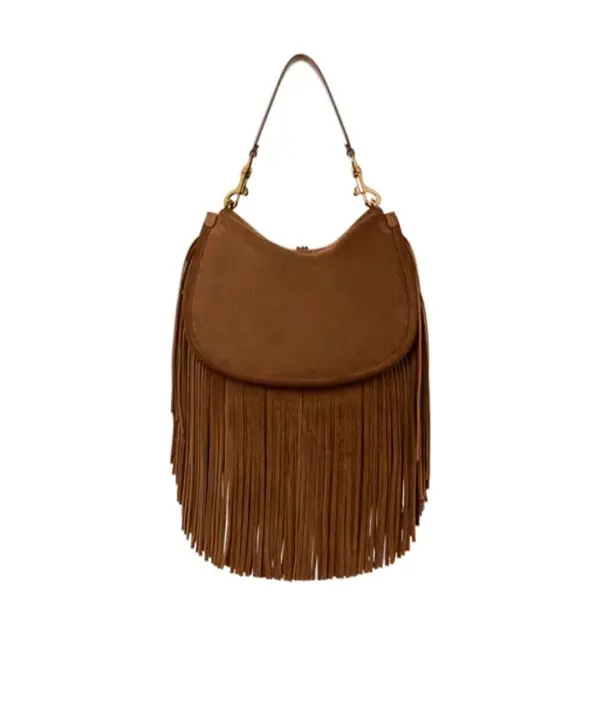 Etro Pony Fringed Shoulder Bag - Camel