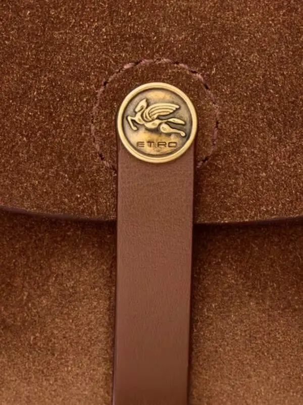 Etro Pony Fringed Shoulder Bag - Camel