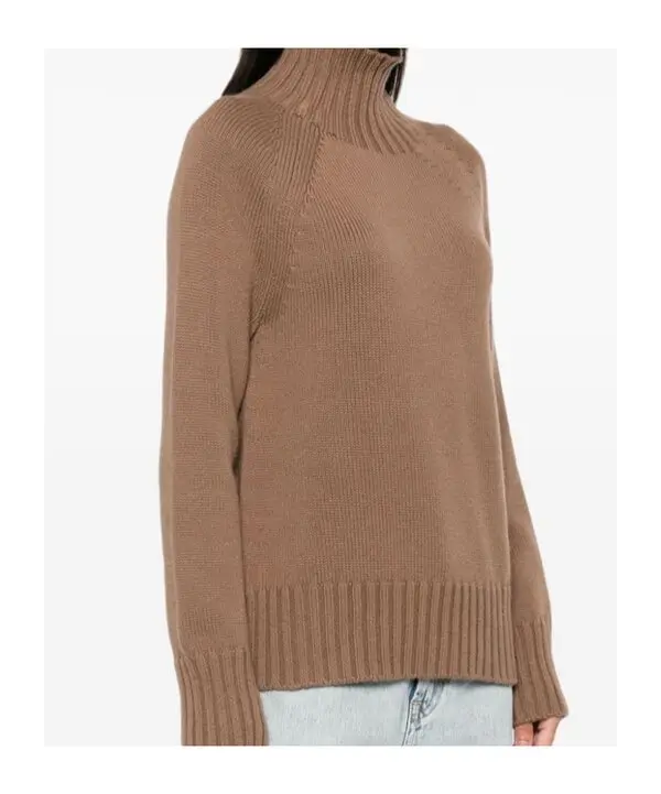 Max Mara Turtleneck Knitted Jumper - Brown