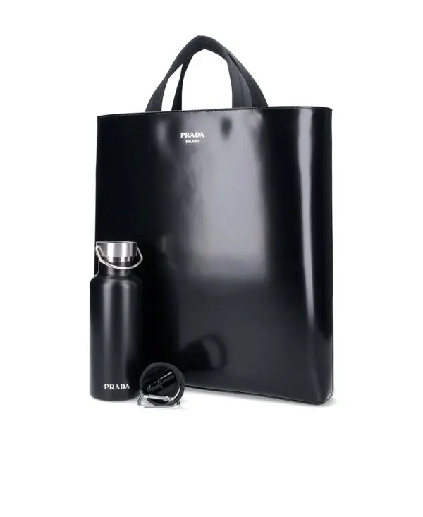 Prada Logo Top Handle Bag
