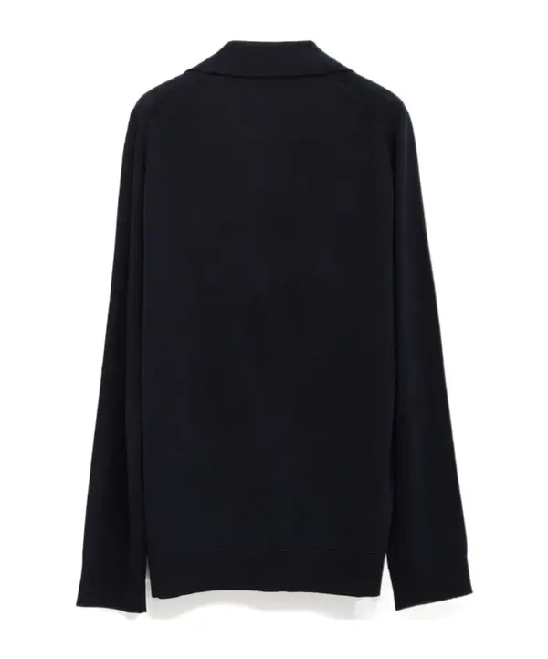 Gucci Logo Embroidered Long-sleeve Knit Polo Shirt