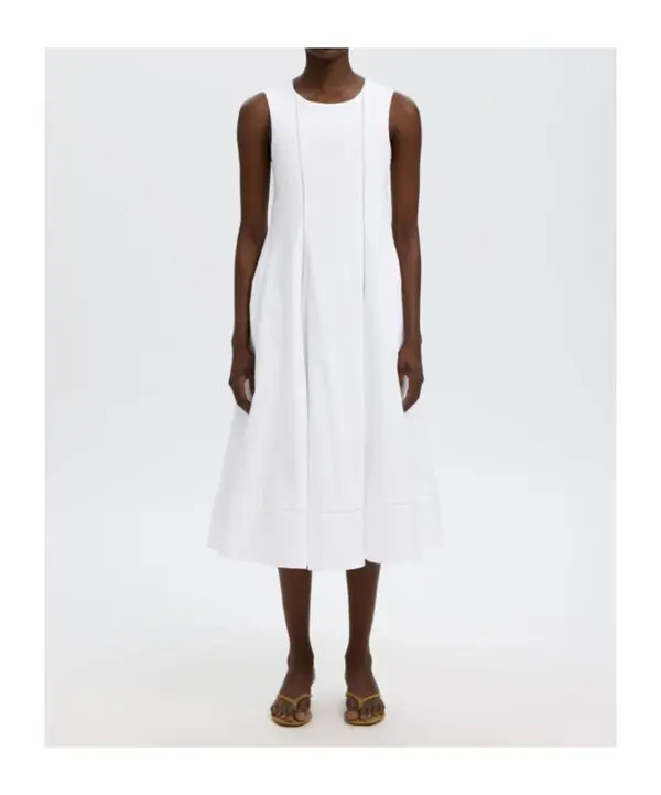 SELECTED Sleeveless Boat Neck Dress With Side Pockets