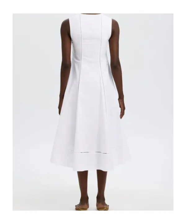 SELECTED Sleeveless Boat Neck Dress With Side Pockets