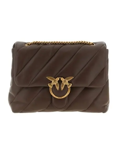 Pinko Love Big Puff Chain Shoulder Bag - Brown