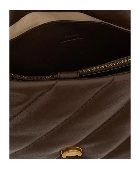 Pinko Love Big Puff Chain Shoulder Bag - Brown