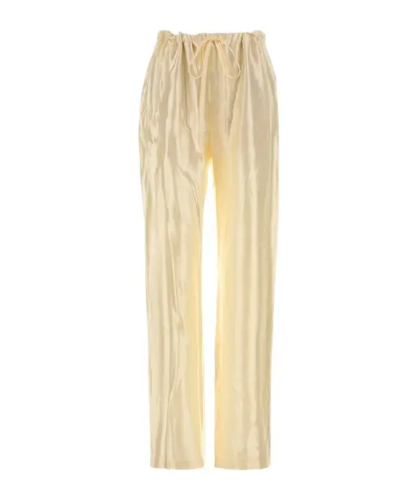 Khaite Satin Casual Pants - Nude