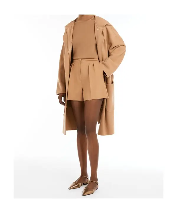 Max Mara High Neck Half-sleeved Jumper - Camel