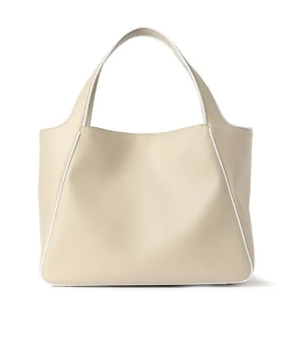 Stella McCartney Logo Contrast-piping Tote Bag - Beige