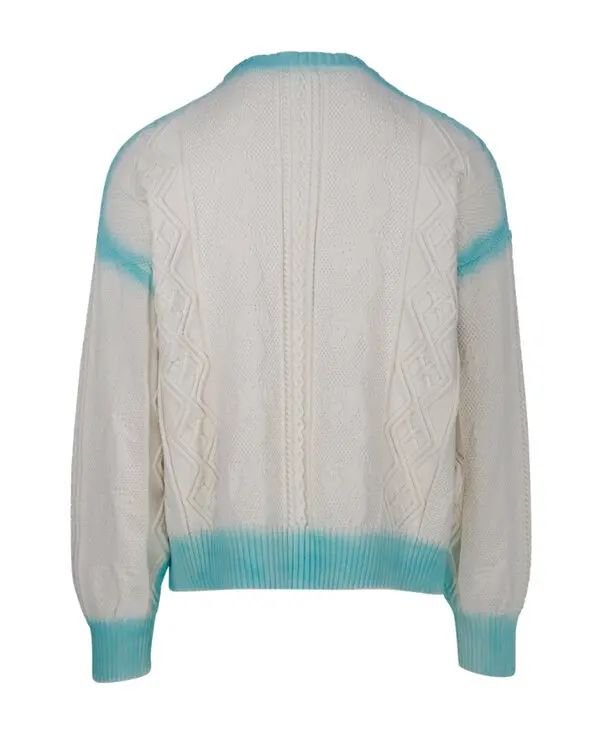 Palm Angels Sprayed Palm Fisherman Jumper - Gray