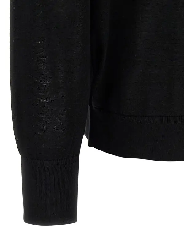 TOTEME Roll Neck Knitted Jumper - Black