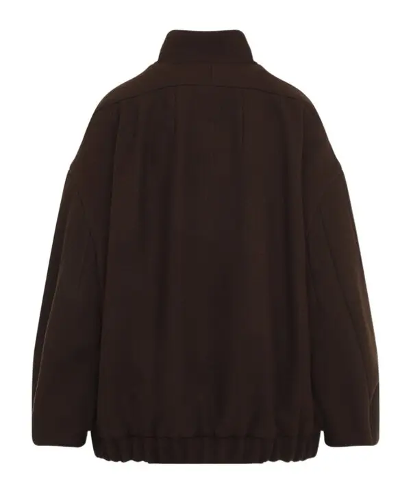 Dries Van Noten Long-sleeved Jacket With Stand Collar - Brown