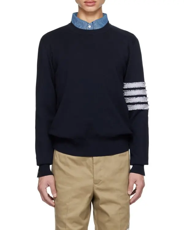 Thom Browne 4-bar Stripe Pullover - Navy Blue
