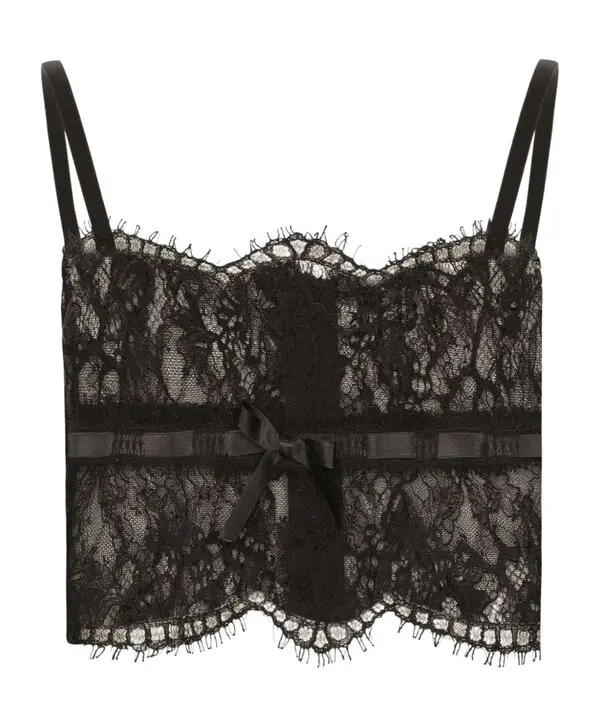 Dolce & Gabbana Dolce Gabbana Lace Lingerie Top - Nero