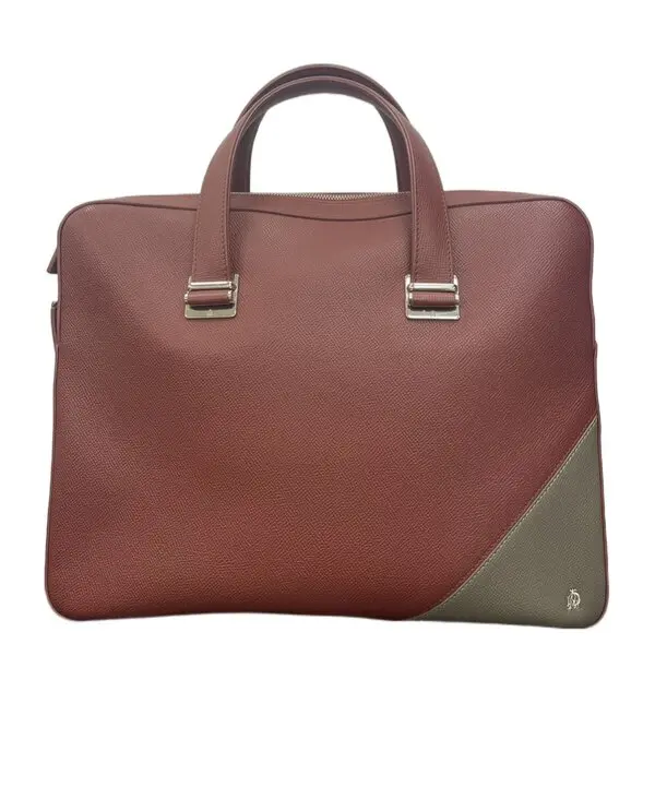 Dunhill Color Blocked Handbag - Red