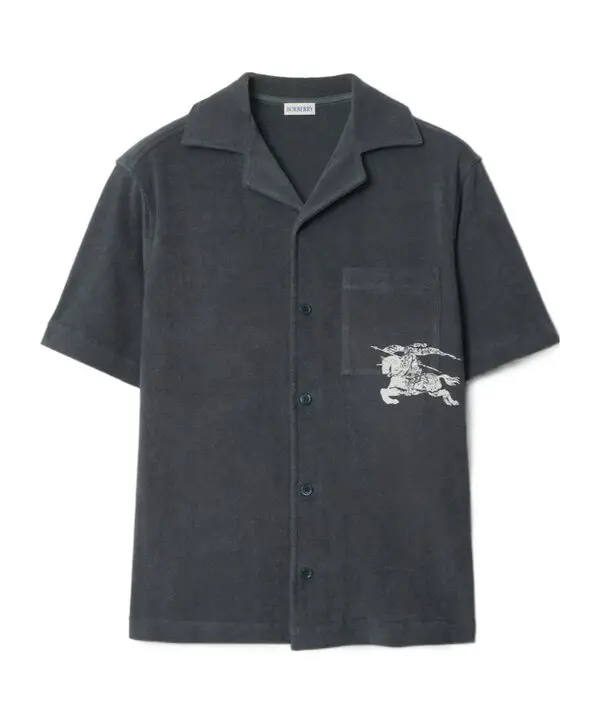 Burberry Ekd Printed Towelling Shirt - Magnet